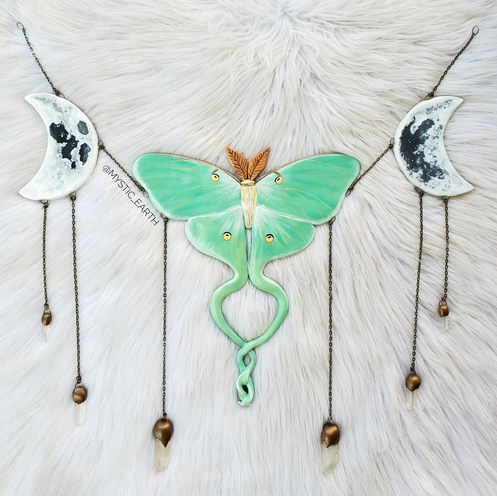 Luna Moth Crystal Wall Hanging – Mystic Earth