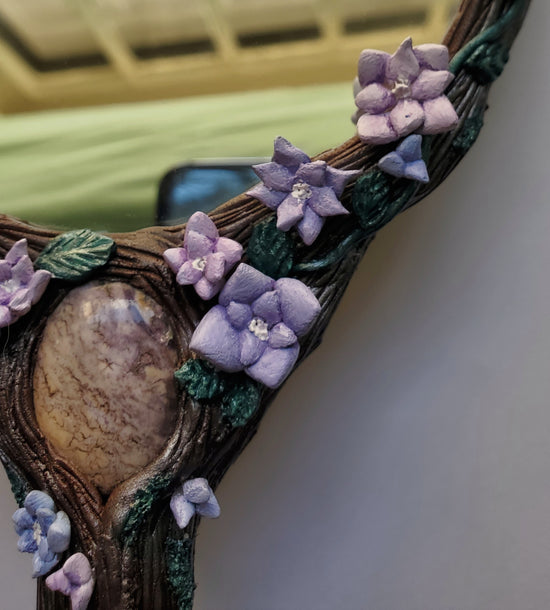 Lepidolite Crystal Magic Mirror (Sculpture) – Mystic Earth