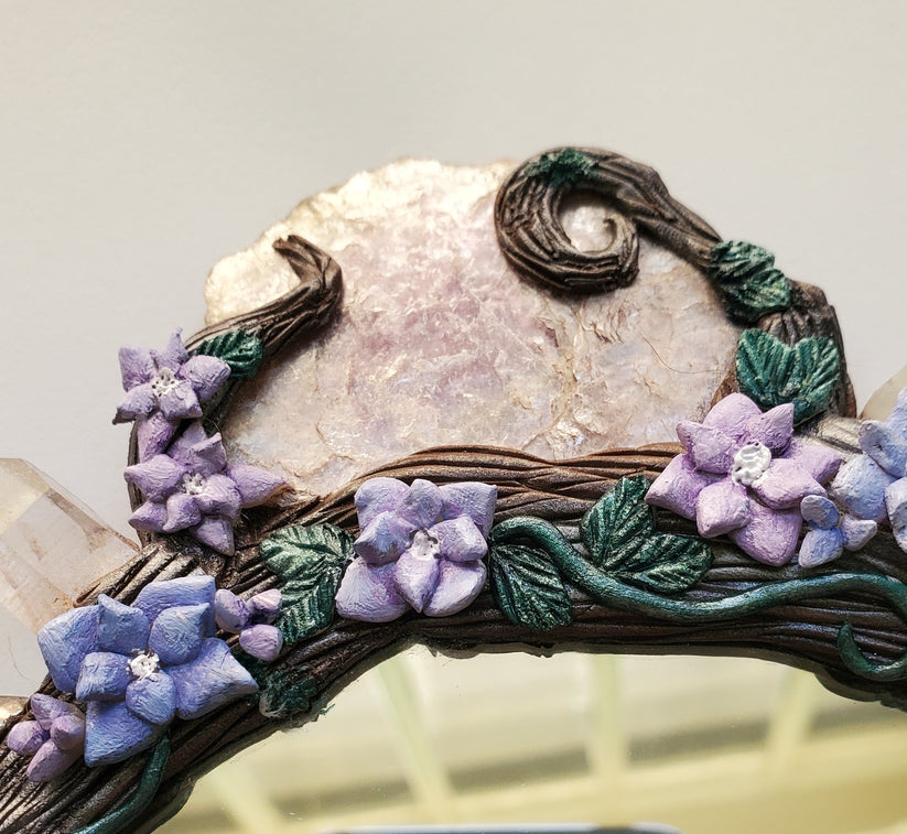 Lepidolite Crystal Magic Mirror (Sculpture) – Mystic Earth