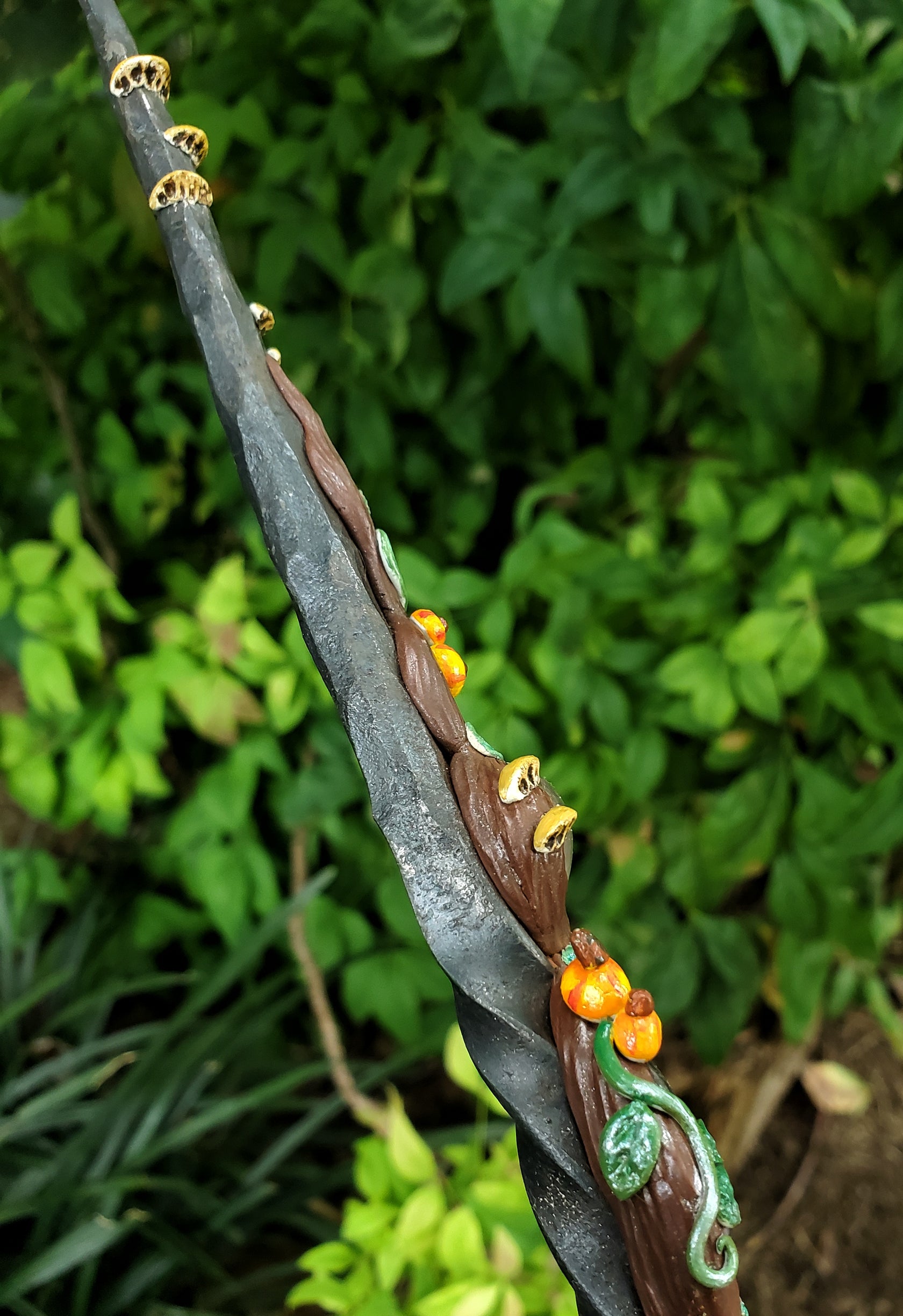 Mystic Earth x Volundr Forge Tiffany Stone Wand with Pumpkins